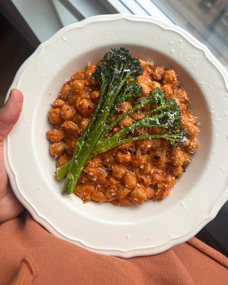 Bold Bean Co - Chickpeas alla Vodka with Charred Tenderstem Broccoli